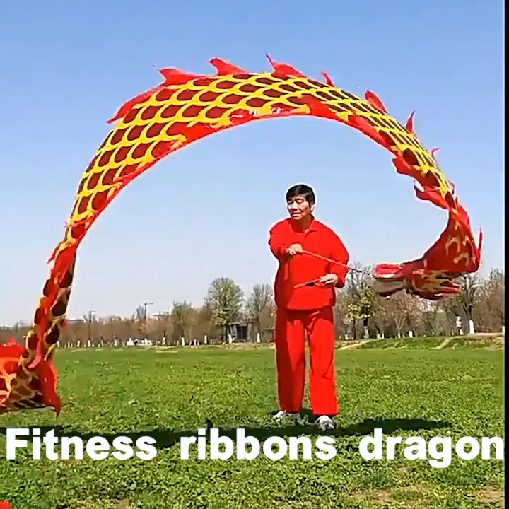Fitness Ribbons Colorful Dragon Chinese Hot Stamping Ribbon Dragon ...