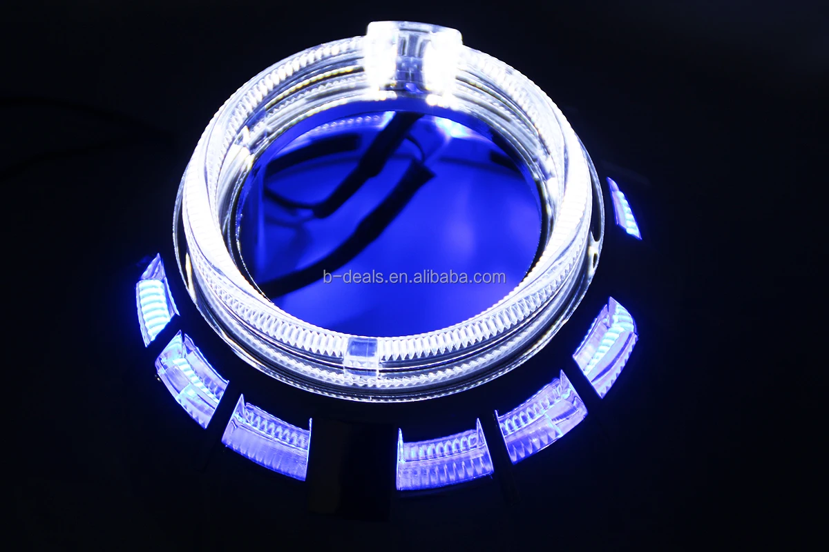 Double Light Guide Angel Eyes Round Shroud for 2.5 Inch Lens