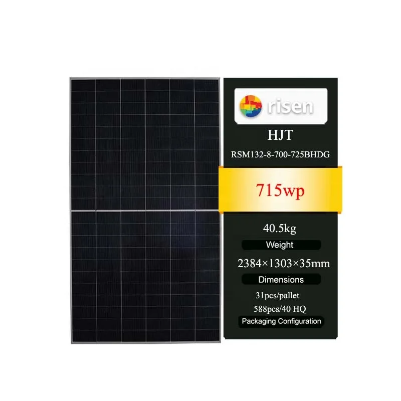 700W HJT Bifacial N Type Solar Panel For Solar System HJT Bifacial 700W ...
