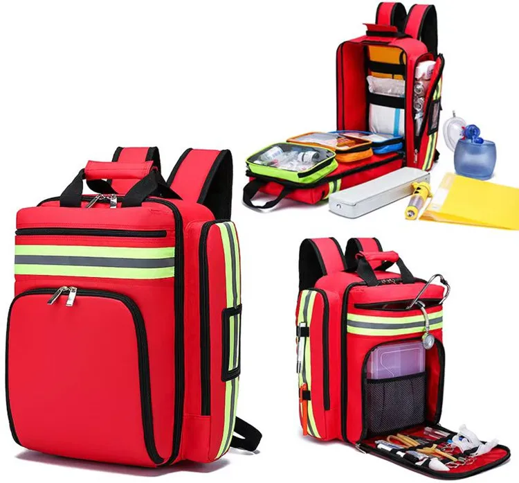 Chinvah Red Rolling Earthquake Hospital Ambulance Trolley