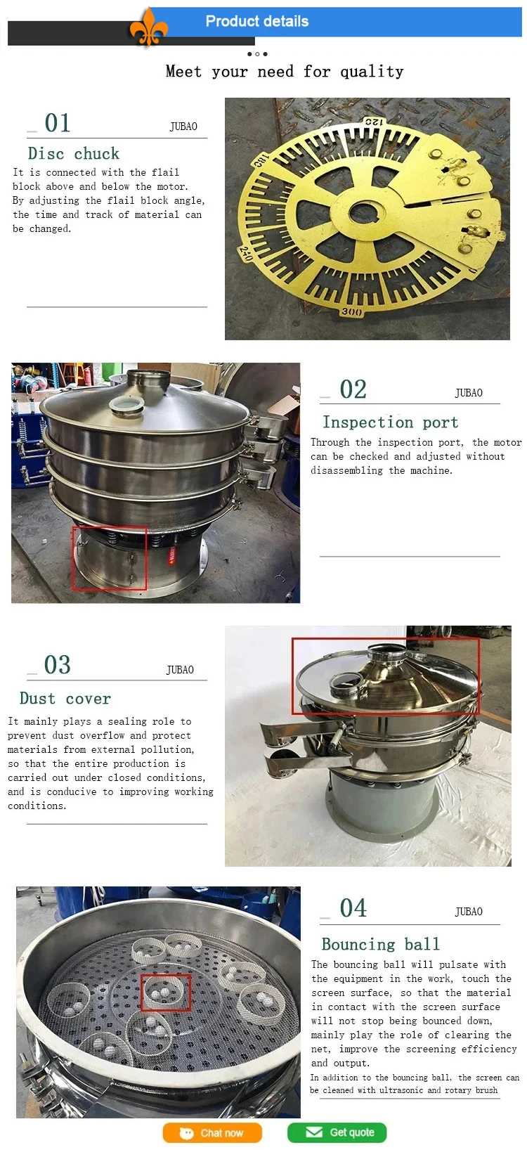 Vibrating Screen Plastic Powder Explosion Proof Electric Stainless ...