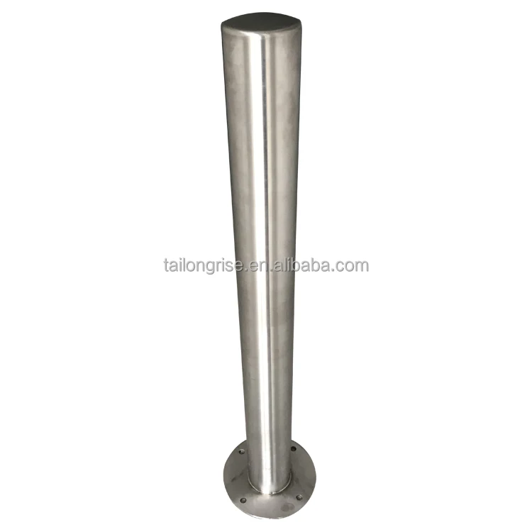 Stainless Steel Safety Bollard Surface Mounted Bolt-down Impact ...