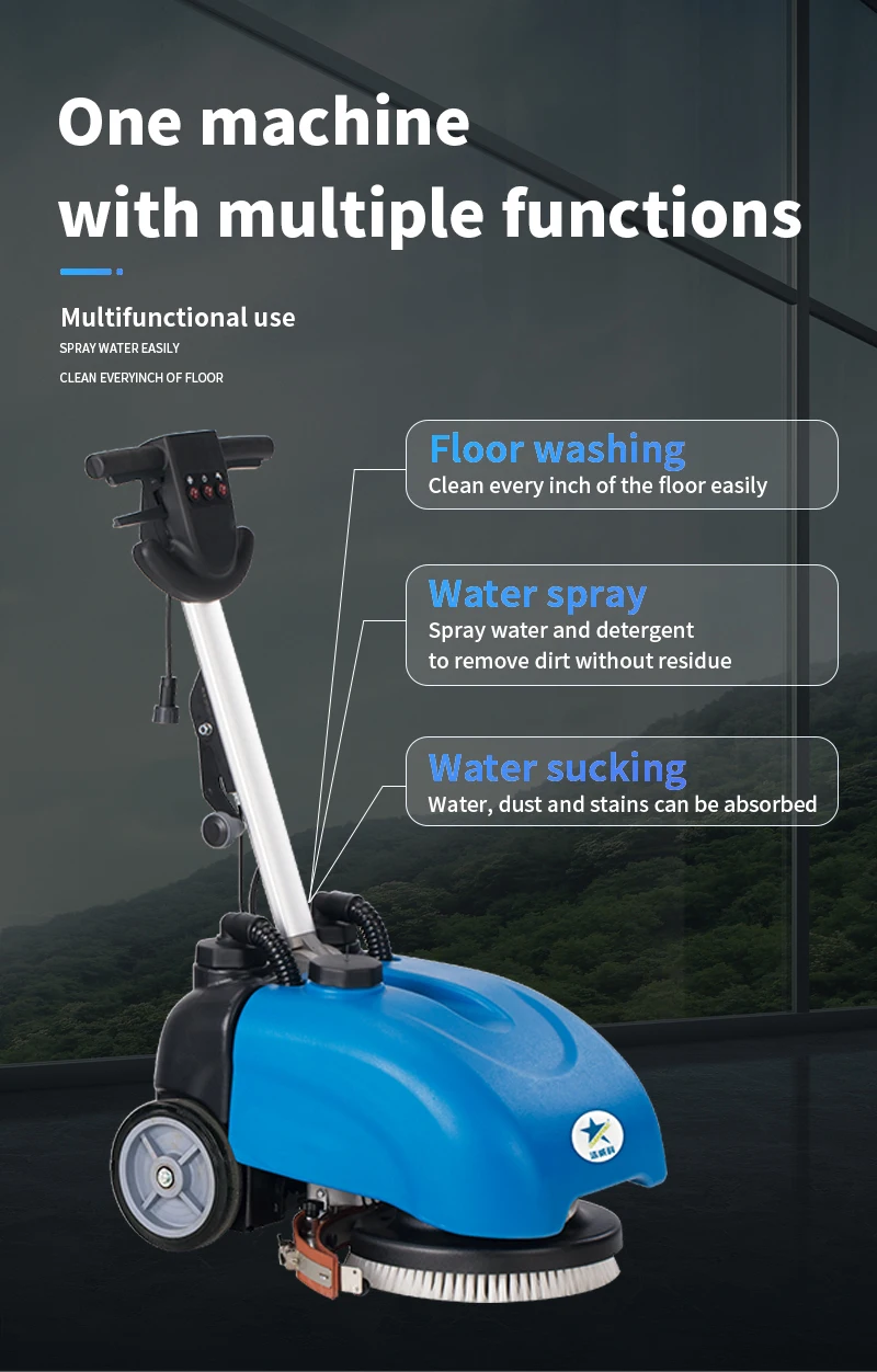 220V/110V Mini Portable Floor Scrubber Drier for Office