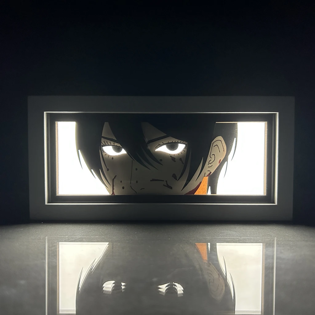 Attack On Titan Anime Light Box Mdf Wood Frame Laser Paper Cut Shadow ...