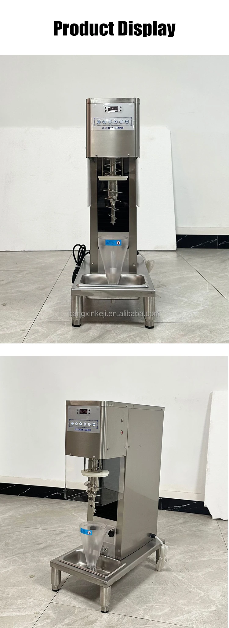 Gelato Fruit Machine Swirl Drill Frozen Yogurt Real Fruits Ice Cream ...