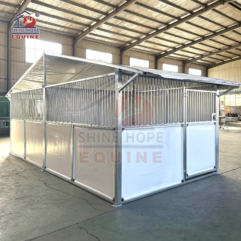 Portable 12 Foot Horse Stalls - Movable Steel Horse Stables for Farms ...