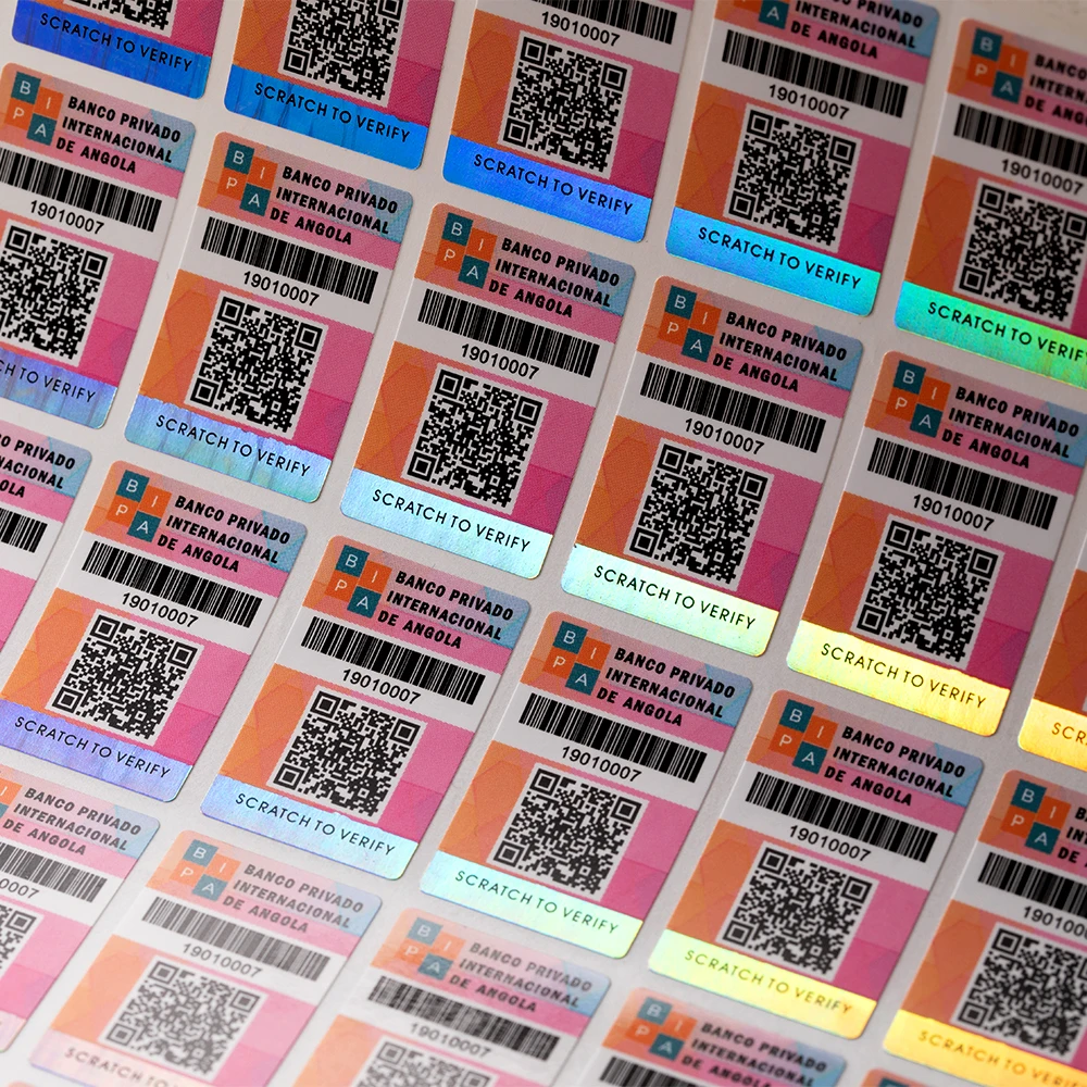 Tamper Proof Holographic Qr Code Etiquetas Holographic Custom Label ...