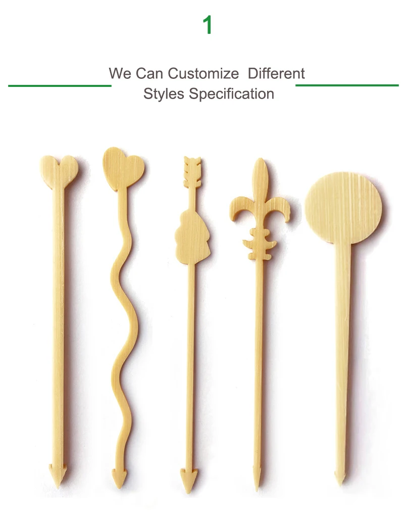 Custom Bamboo Cocktail Stir Sticks - Eco-Friendly & Stylish