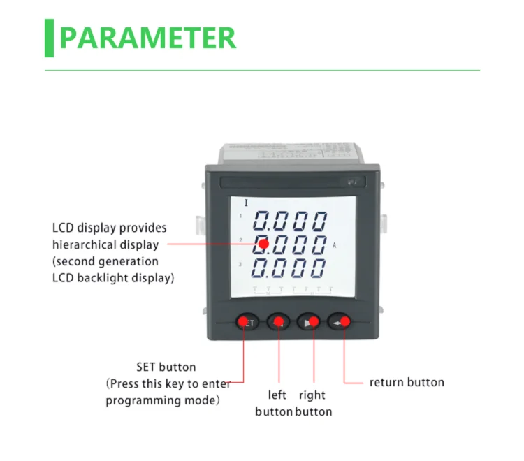 Acrel Amc72-dv Dc Power Meter With Led Display - Buy Acrel Amc72-dv,Dc Power Meter,Dc Power ...