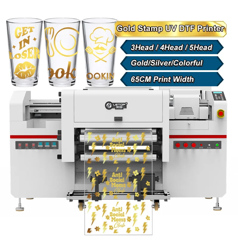 Alibaba.com: LETOP Cup Warps UV DTF Film Gold Foil Digital Printing ...