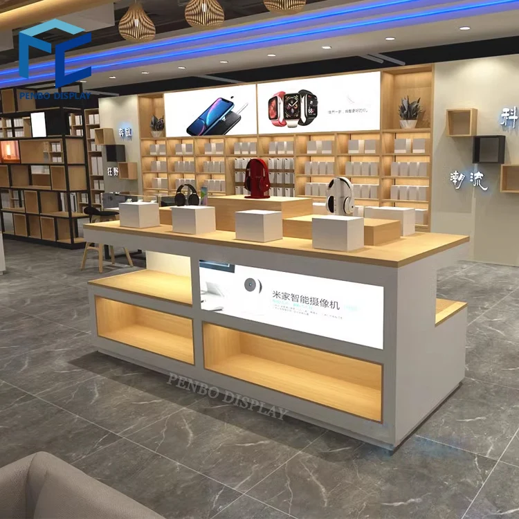 Cell Phone Display Cabinet Showcase Design Wooden Mobile Phone Display ...