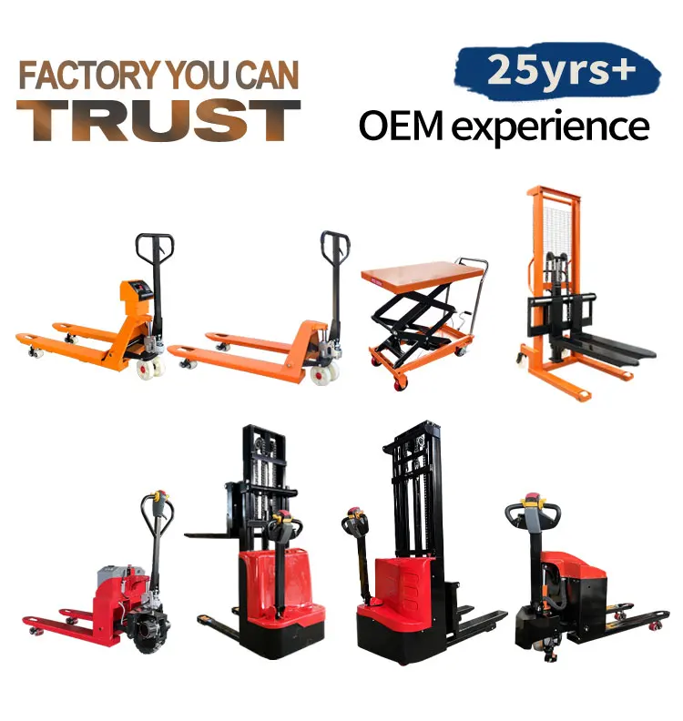 Factory Wholesale Merchandise Forklift Pallet Truck Manual Hand Stacker ...