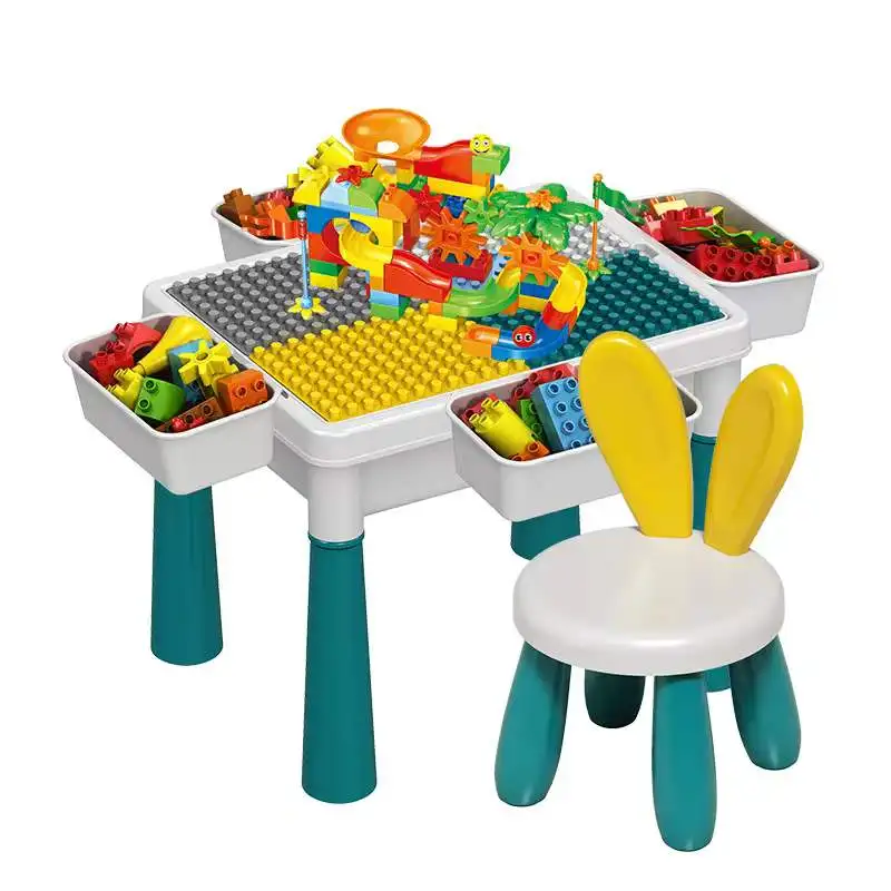 Educational Easy Assemble Plastic Building Block Table For Kids - Buy ...
