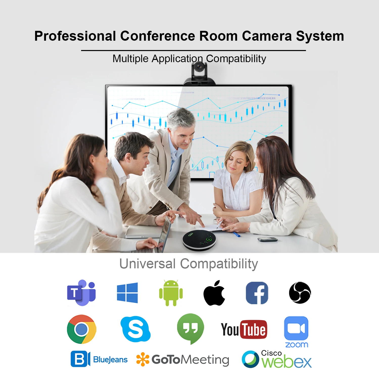 TEVO-VHD3U+M3B Video Conference System - 3X Zoom 4K Camera