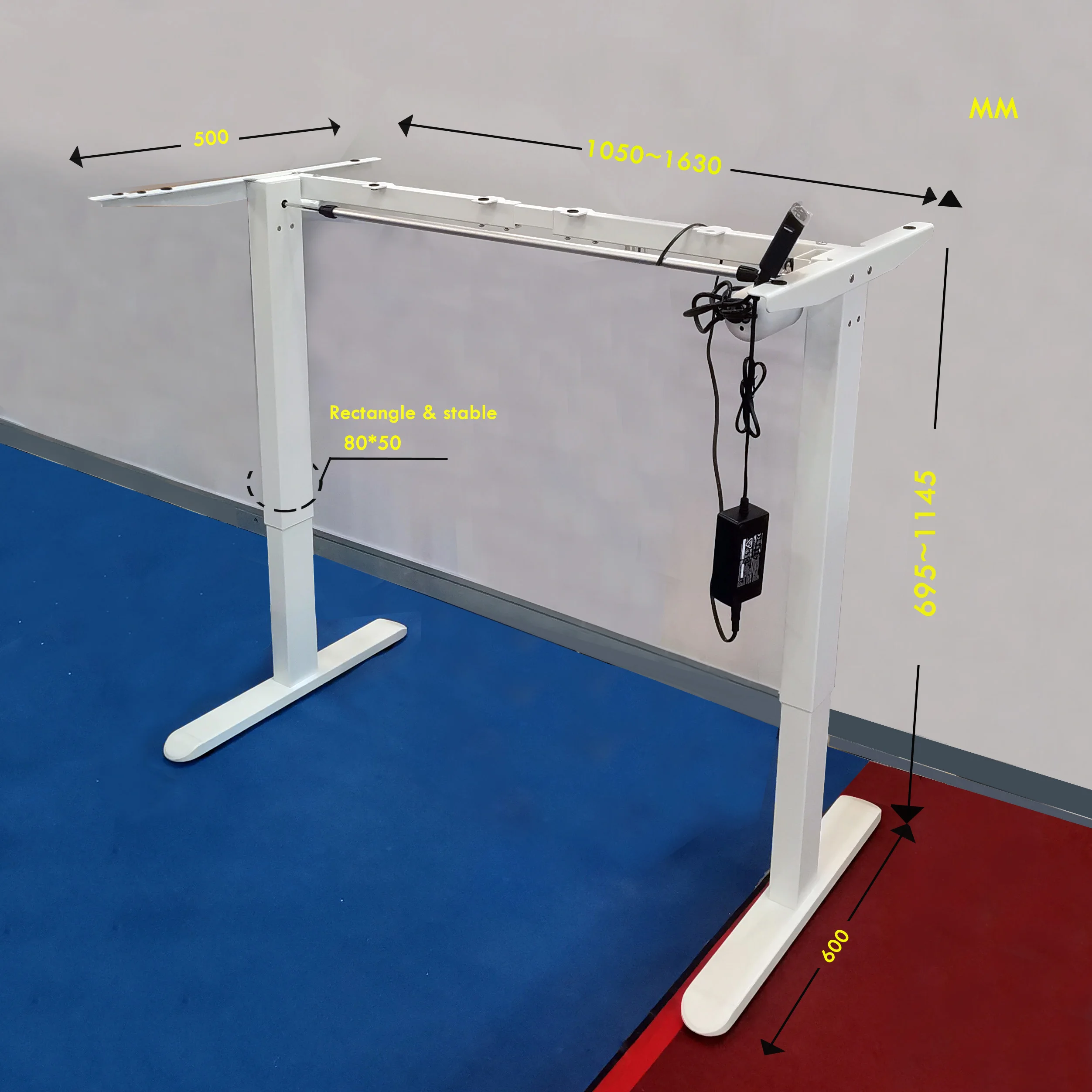 Office Cubicle Desk Frame Single Motor Electric Sit Standing Desk Frame ...