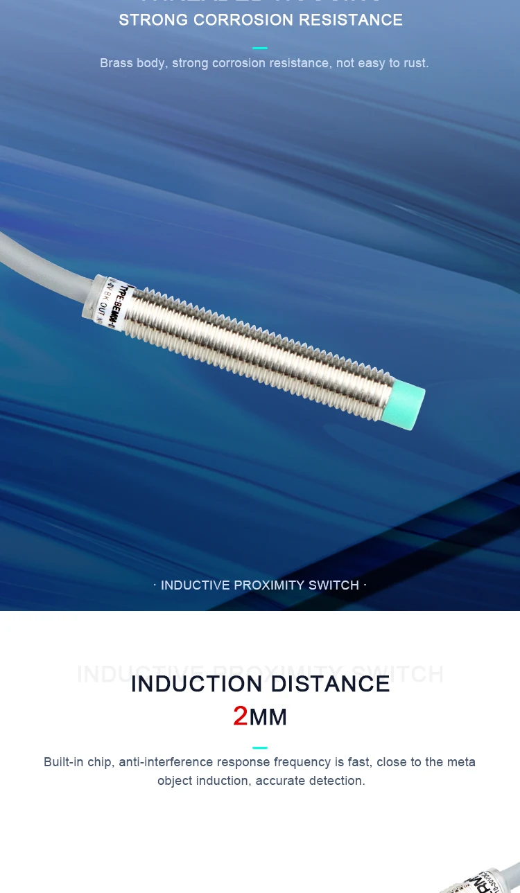 M8 Proximity Switch 24V DC Two-wire Three-wire NPN PNP Normally Open LJ8A3-2-Z/BX Inductive ...