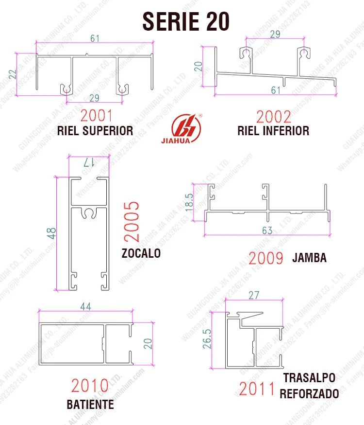 Perfil De Aluminio Para Puerta Corredera Perfil De Aluminio Para ...