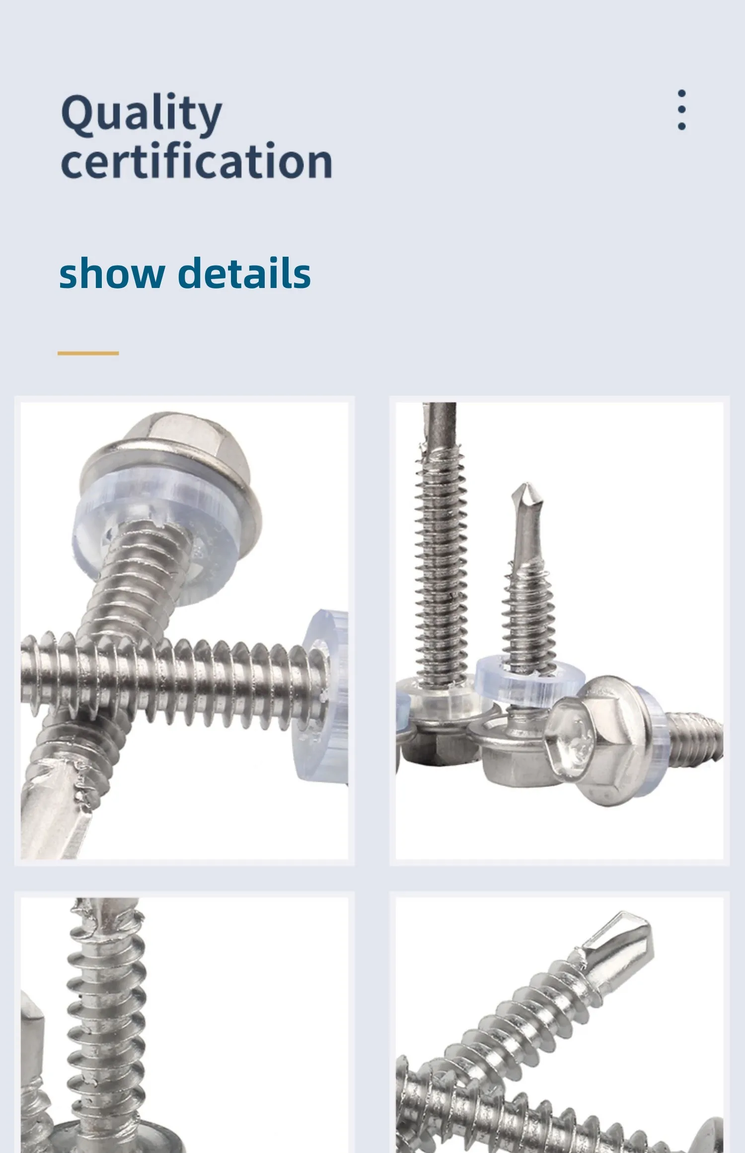Stainless Steel Outer Hexagonal Drilling Tail Self Tapping Screw 304 ...
