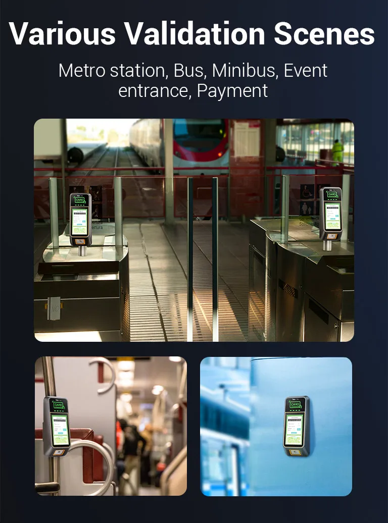 Telpo T10 IK07 IP54 Touch Screen Bus Card Device for Metro