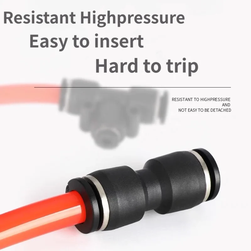 Plastic Pneumatic Connector Pu One Touch Straight Union Pu Air Hose ...