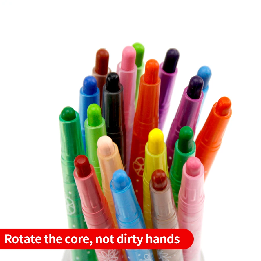 801 Rotating Crayon Set - 12/18/24 Colors | Non-messy Hand-free ...