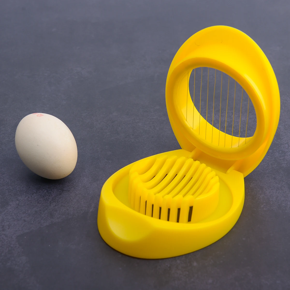 Yellow Egg Cutter Stainless Steel Wire Egg Slicer For Hard Boiled Eggs ...