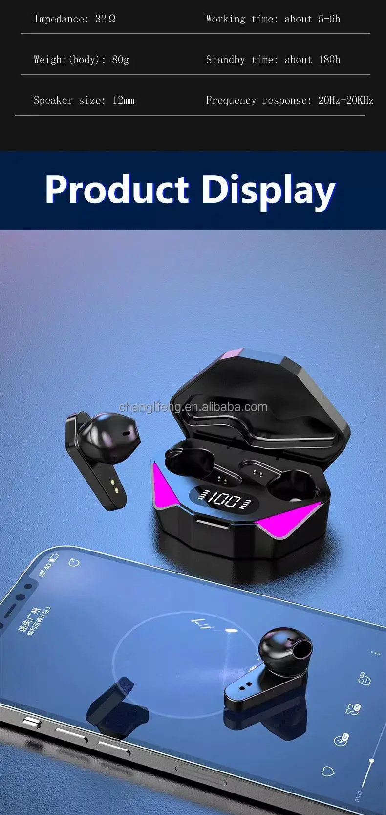 Hot Gamer X15 TWS Earbuds Wireless Headphone 5.0 Earphone Noise ...