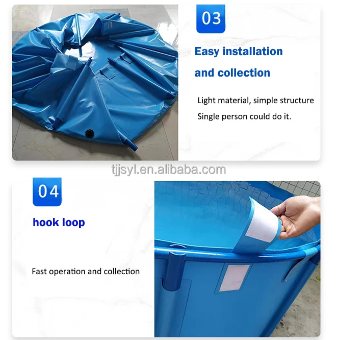 Collapsible Round PVC Koi Fish Pond Liner - 1000L, OEM | Wholesale