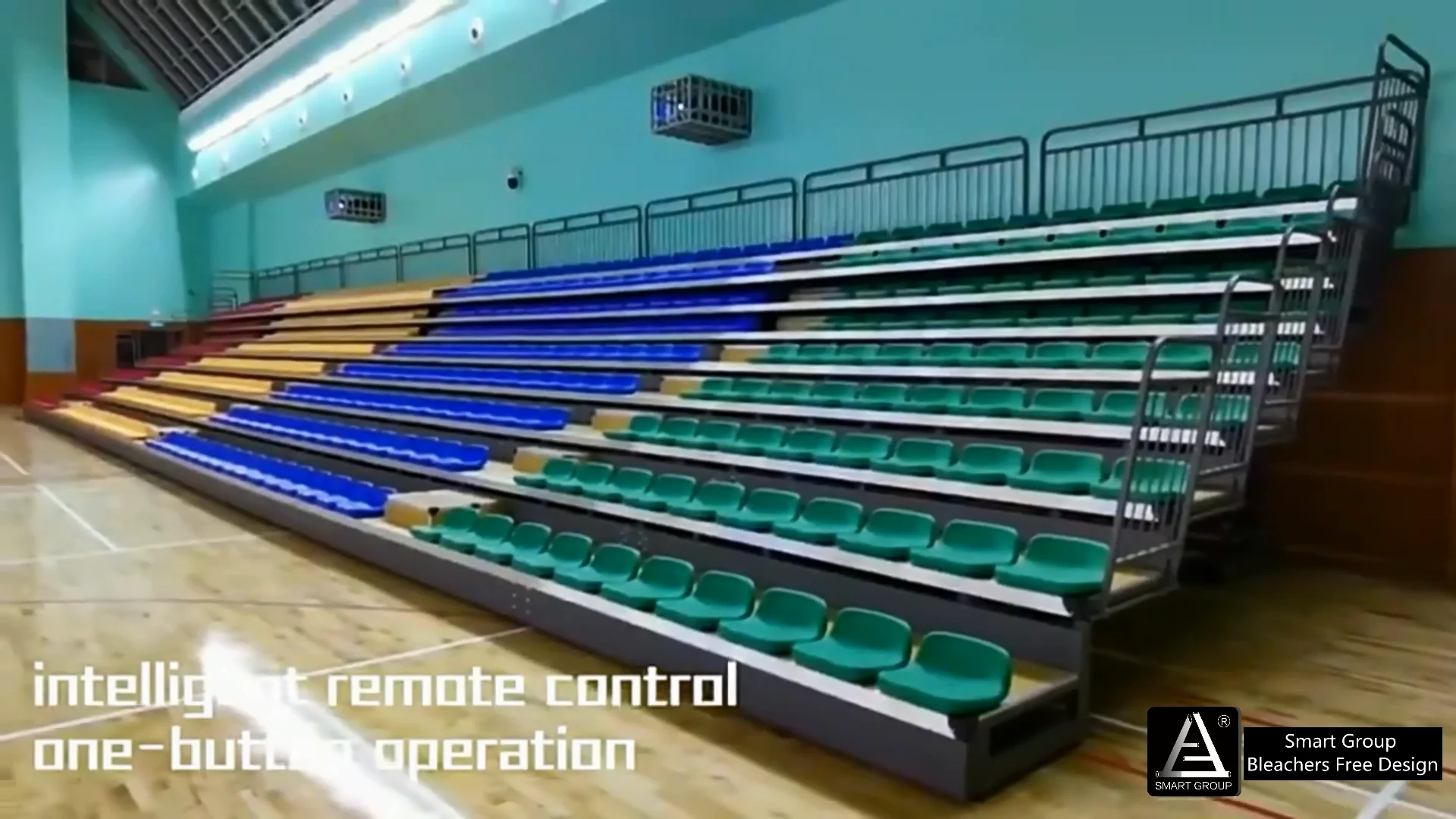 Retractable Gym Bleacher System/ Retractable Tribune / Indoor ...