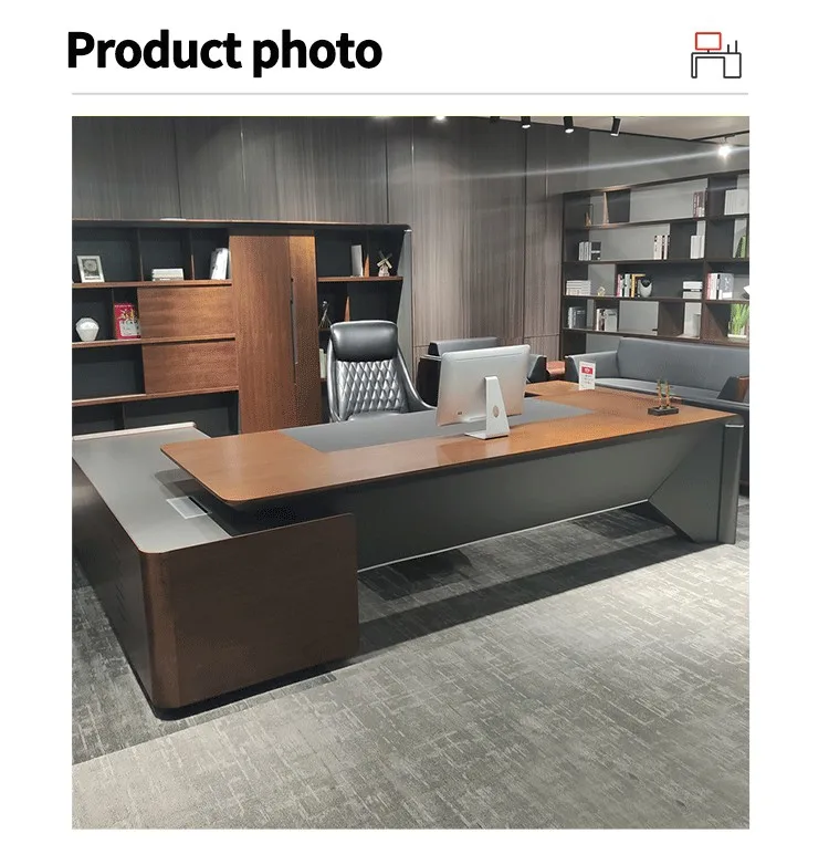 High Quality Office Frniture Luxury Modern Wooden Boss Desk Manager ...