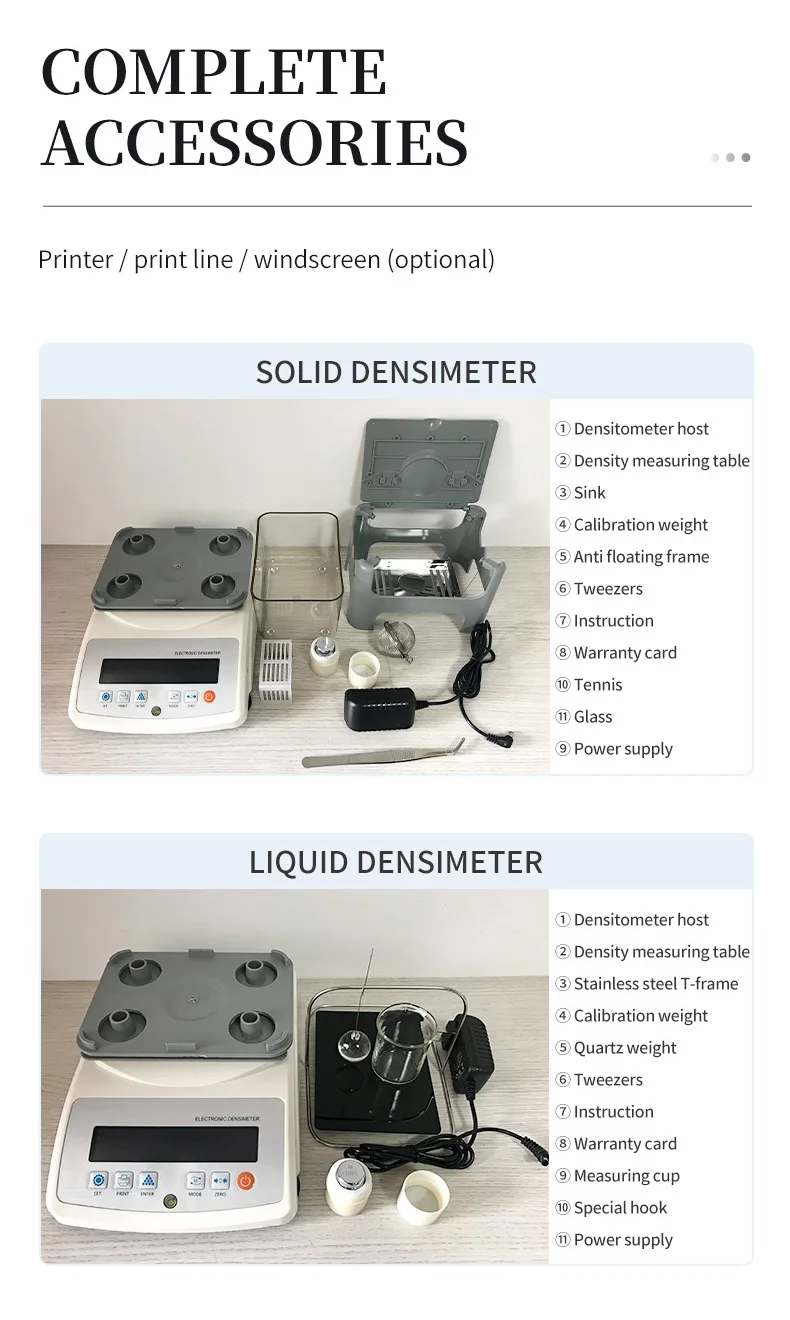 High-precision Density Meter - Accurate for Solids, Liquids, and Powders
