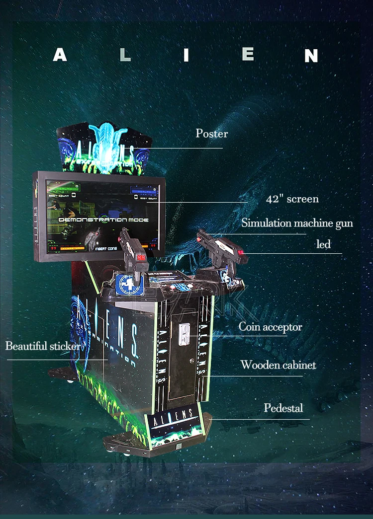 New Model 42 Inch Aliens Shooting Game Shooting Arcade Game Machine For ...
