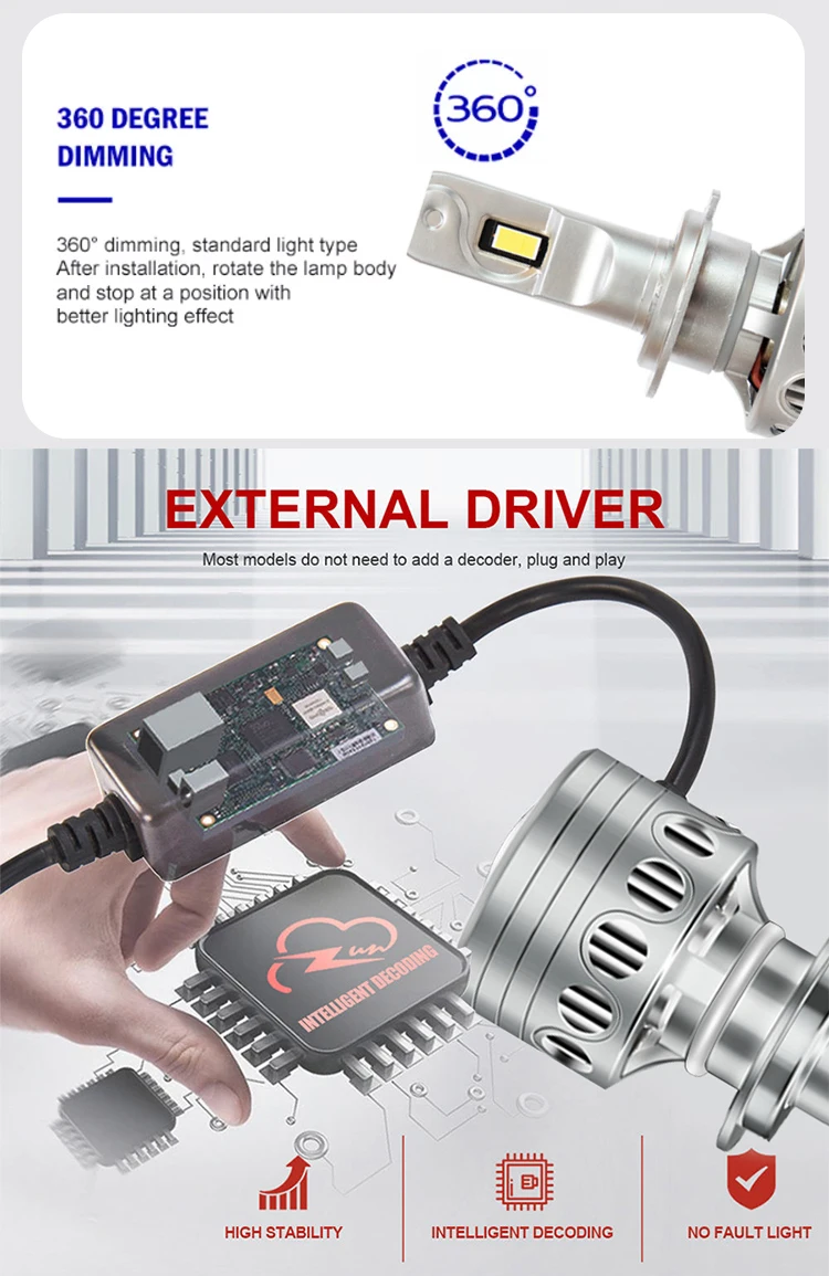 China Led Auto Light F3s Pro 300w 40000lm Led High Low Beam H1 H3 H4 H7 ...