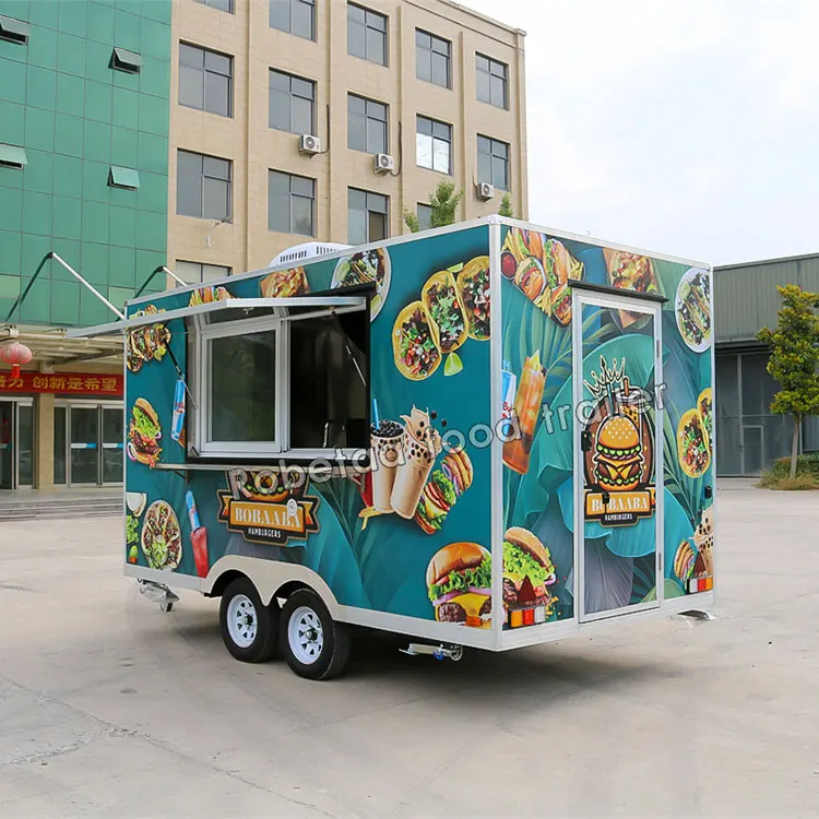12ft Fully Equipped Food Truck Street Food Kiosk Snack Catering Cart ...