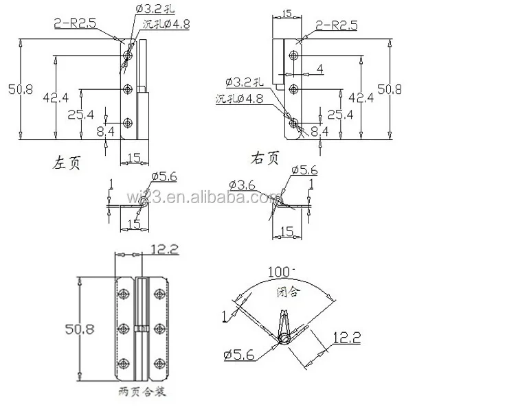Steel Iron Male Female Hinge For Wooden Box - Buy Steel Wooden Box Male ...