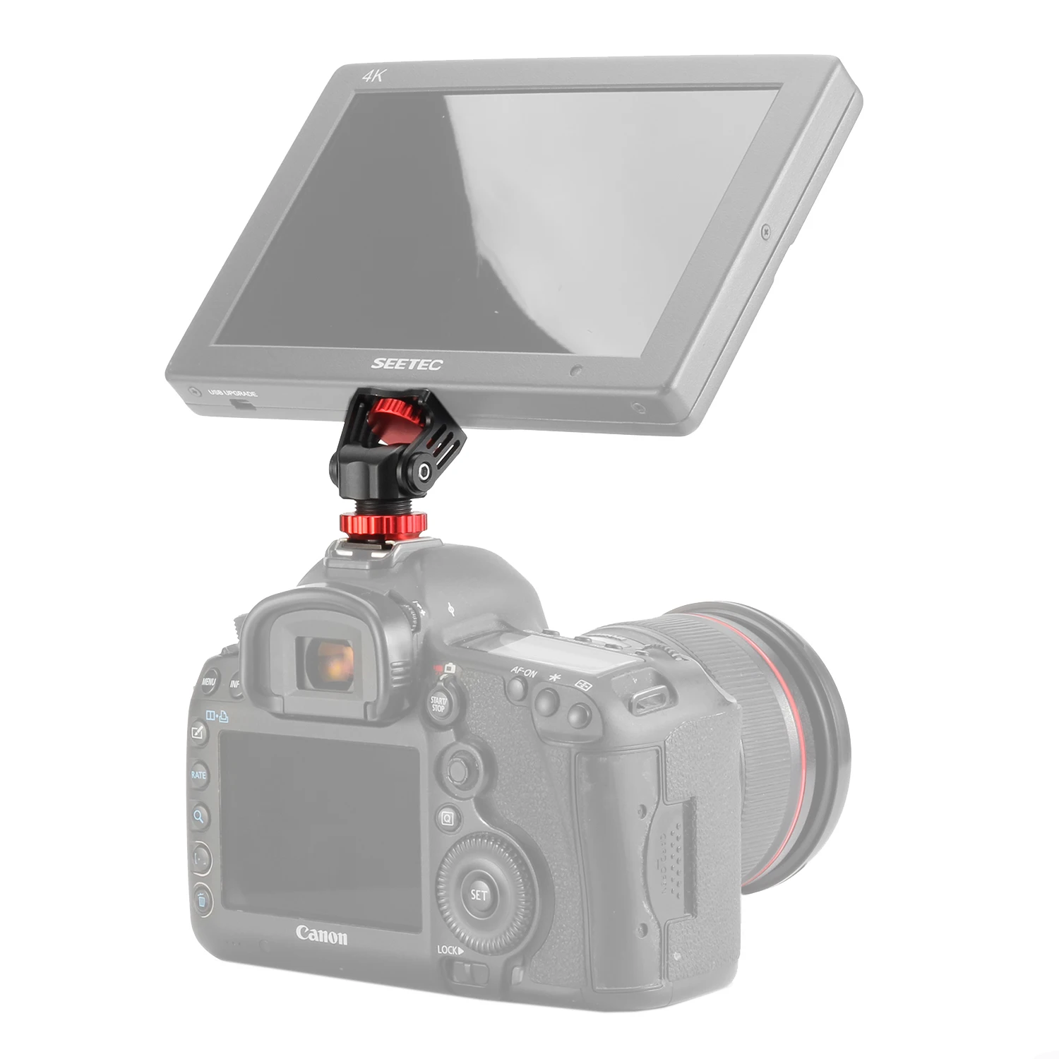 Camera Monitor Holder Mount On Camera Pan 360 Tilt 180 With Cold Shoe ...