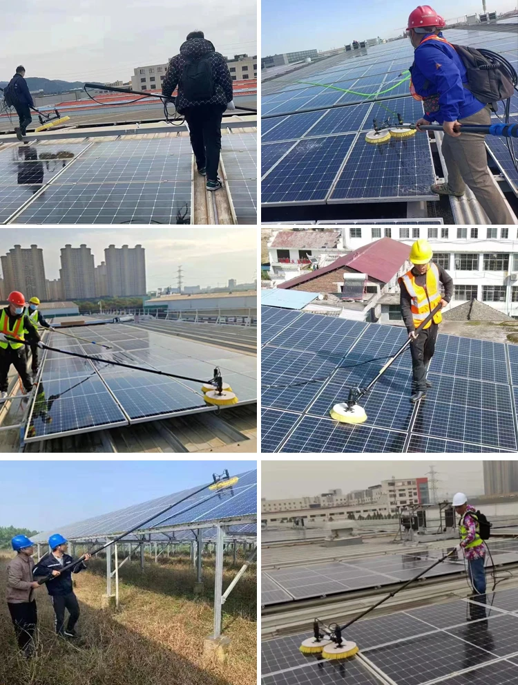 Solar Panel Cleaning Tool Equipment Double Head Solar Panel Cleaning ...
