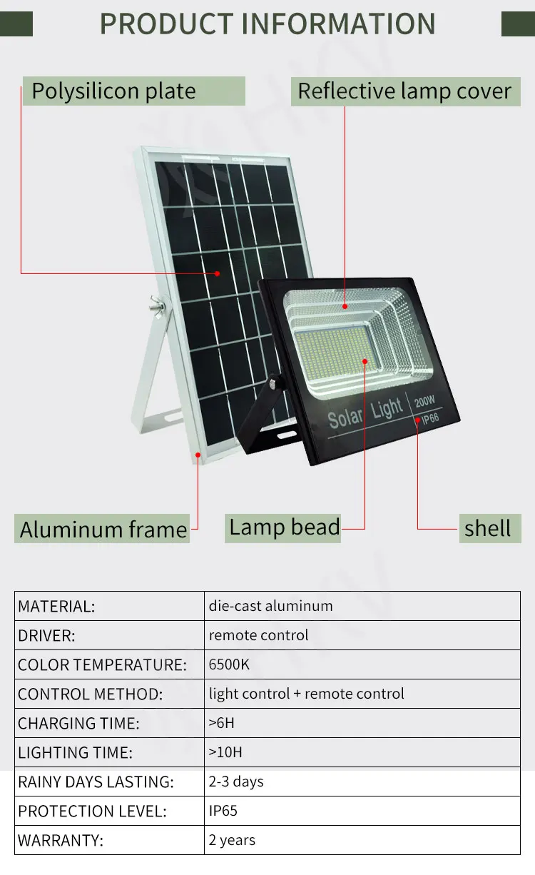 High Brightness Led Reflector Ip67 Solar Led Flood Light 200w 300w ...