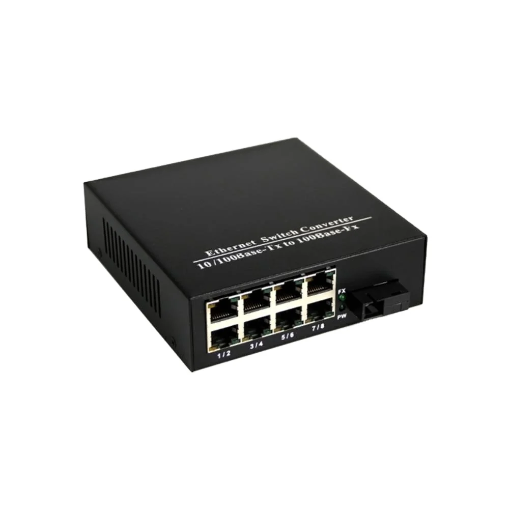 8 Port 10 100 1000m Gigabit Ethernet Switch Dengan Sc Fiber Port