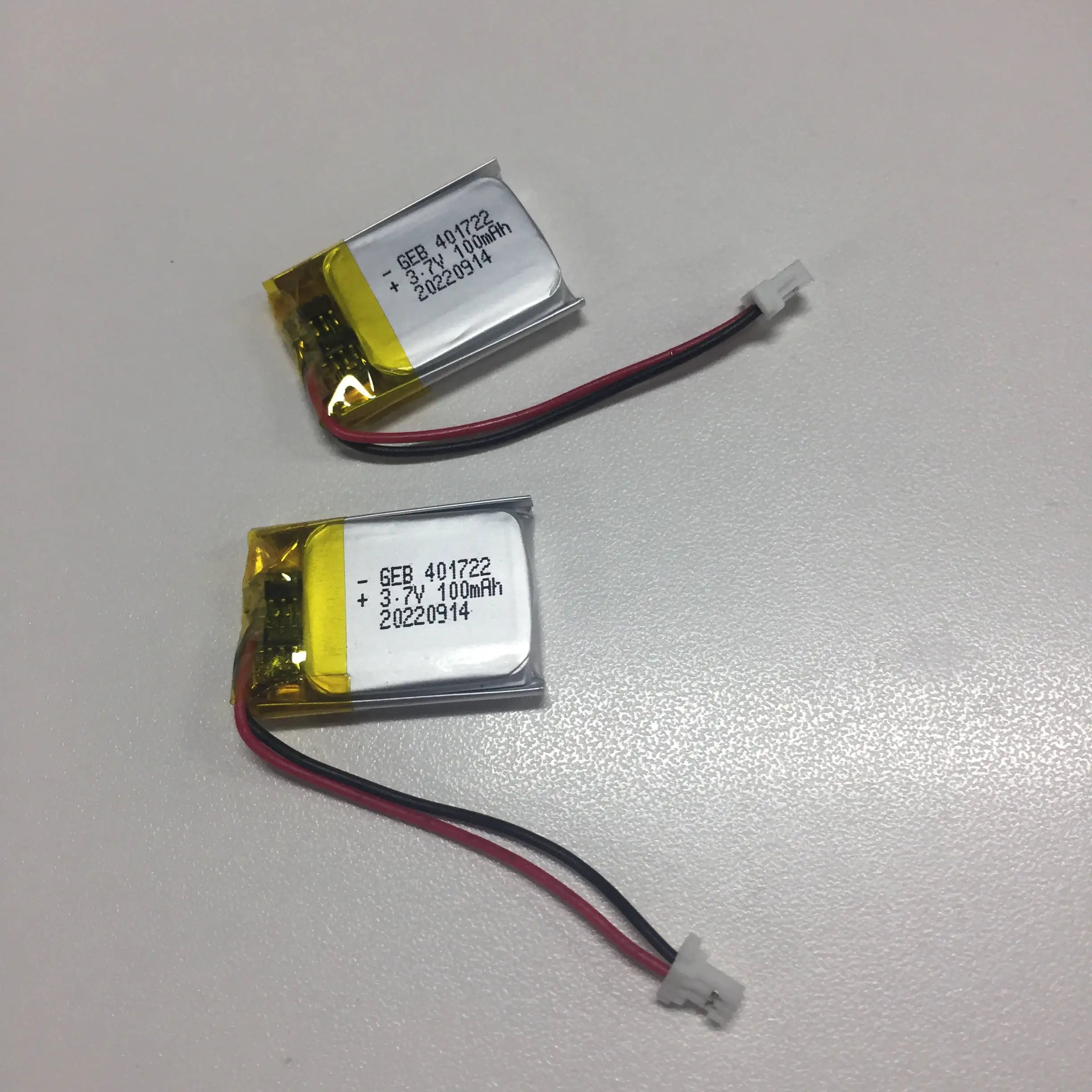 Wholesale Geb 451220 3.7v 80mah 401722 3.7v 100mah Li-ion Lithium ...