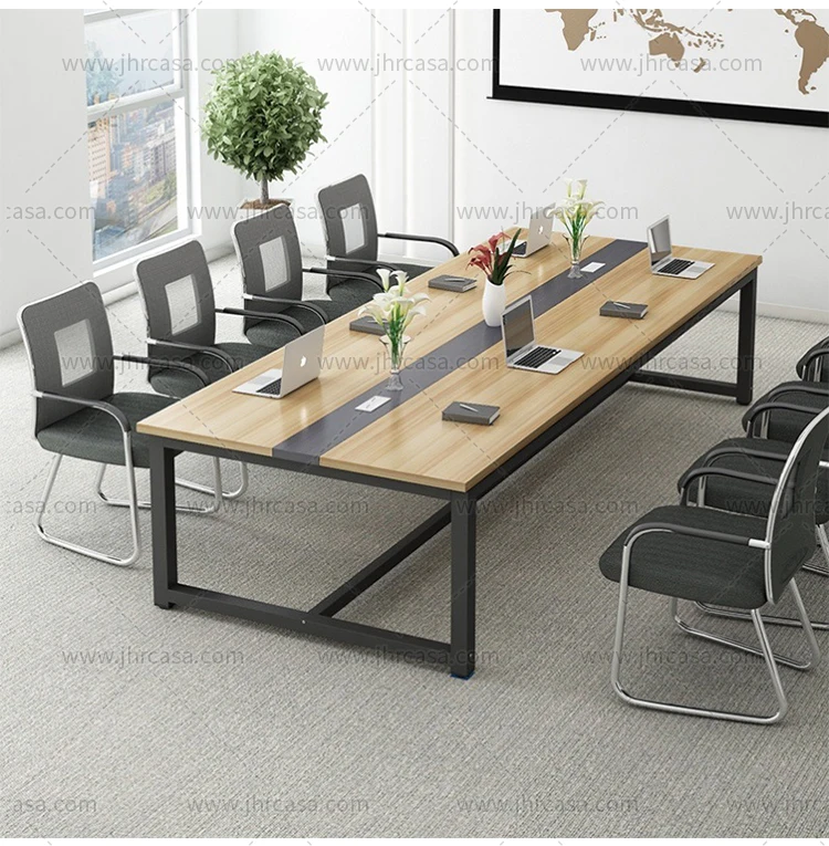 Modern Simple Design Conference Table Office Furniture Metal Frame 6/8 ...