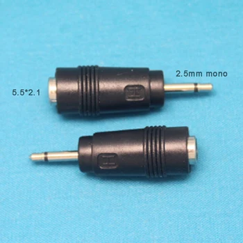 2.5mm Mono Male Plug To 5.5mm X 2.1mm Female Socket Dc Power Adapter ...