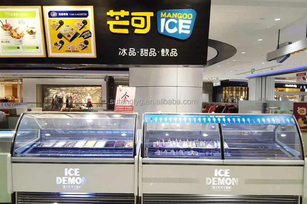 Supertang Customized Cooler Ice-cream Gelato Display Case Refrigerator ...