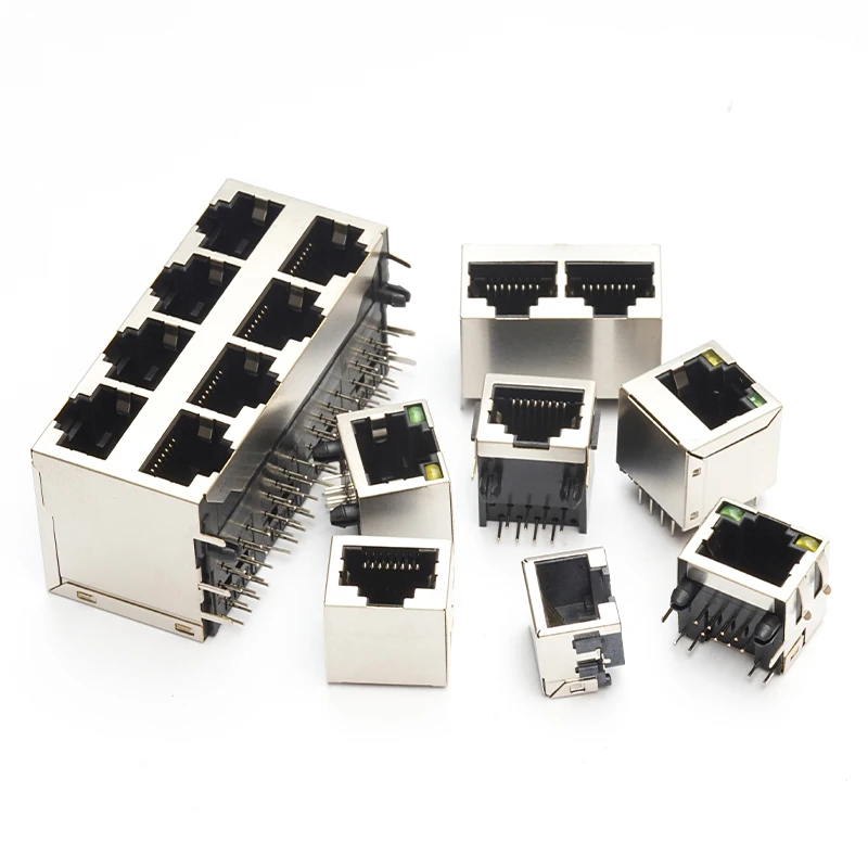 Rj45 Female Base Network Socket Connector 6p6c 10p10c 8p8c Crystal Head ...