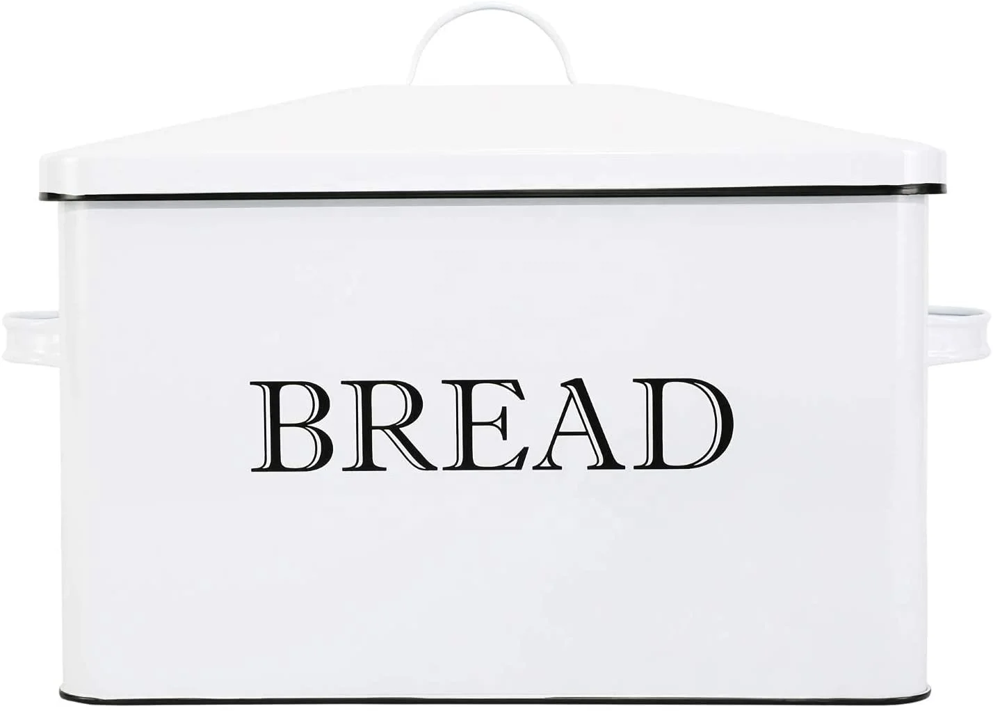 Modern Fashion Bread Box White Metal Bread Bin Large Capacity Bread ...