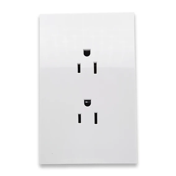 Double Socket Light Switch PC Panel American Wall Switch Electric Skin ...