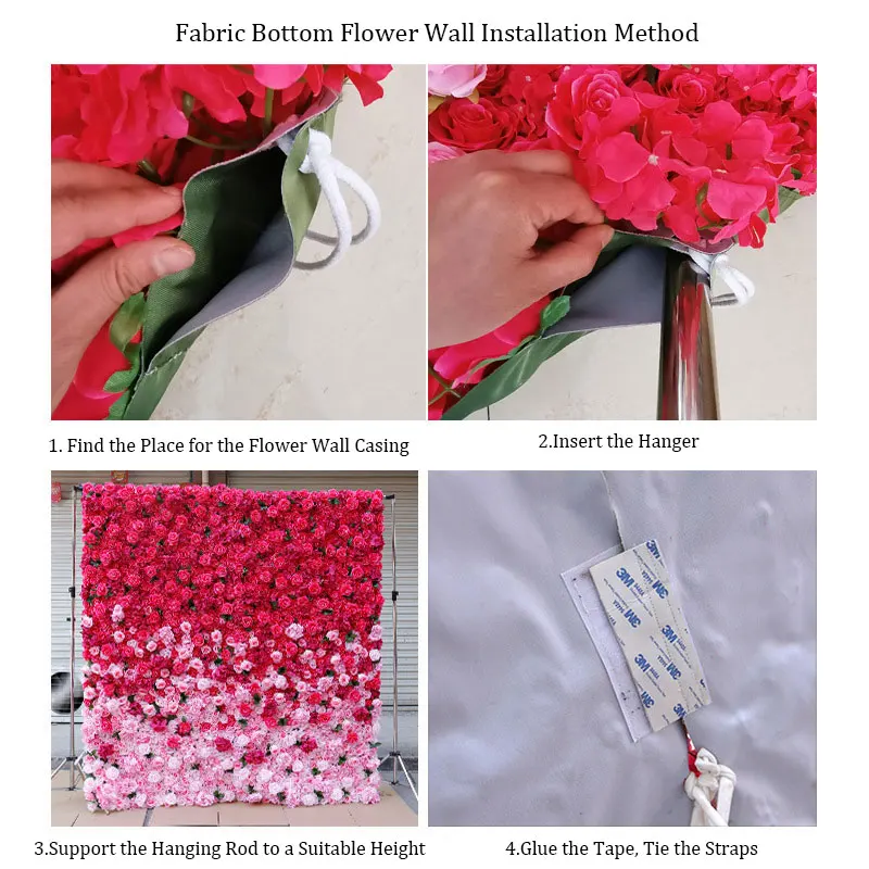 Wedding Floral Backdrop Colorful Flower 5D Roll up Flower Wall Backdrop ...