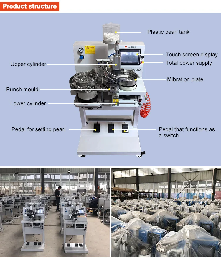 Automatic Pearl Bead Punching Fabric Nail Riveting Sewing Attach Fix ...