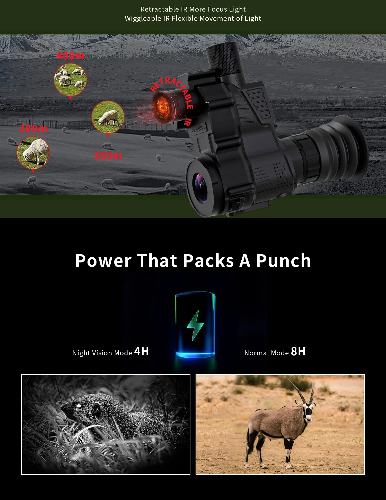 HENBAKER NV700S Night Vision Scope - Outdoor Hunting Excellence
