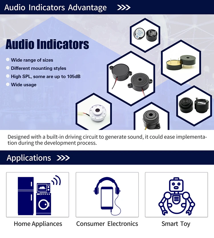 400hz Rectangular Mini Vibrating Mechanical Buzzer 12v 2315 With Wires ...